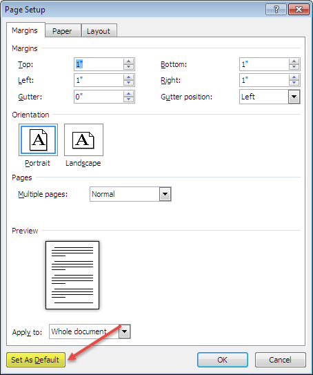 Change Default Settings On Word Fasrmuscle